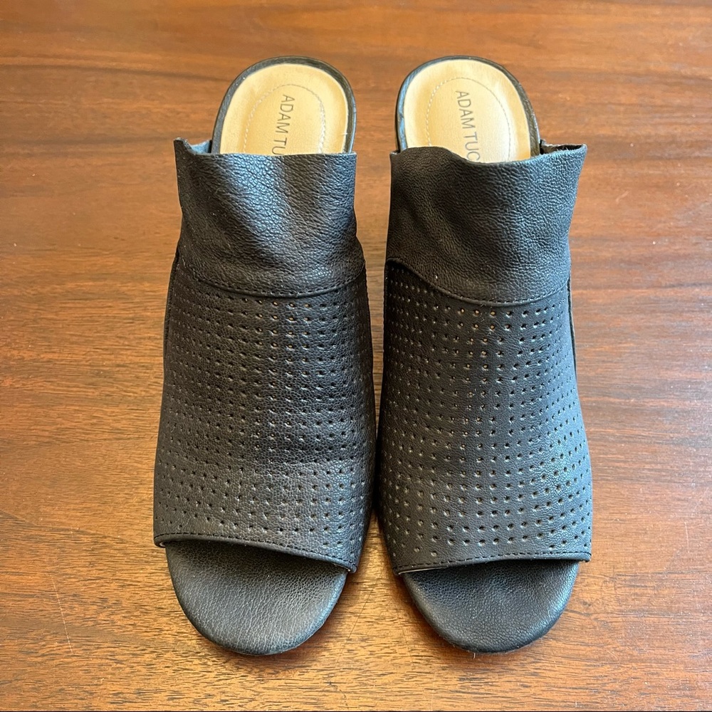 Adam Tucker Molly Block/Stacked Perforated Open Toe M… - Gem